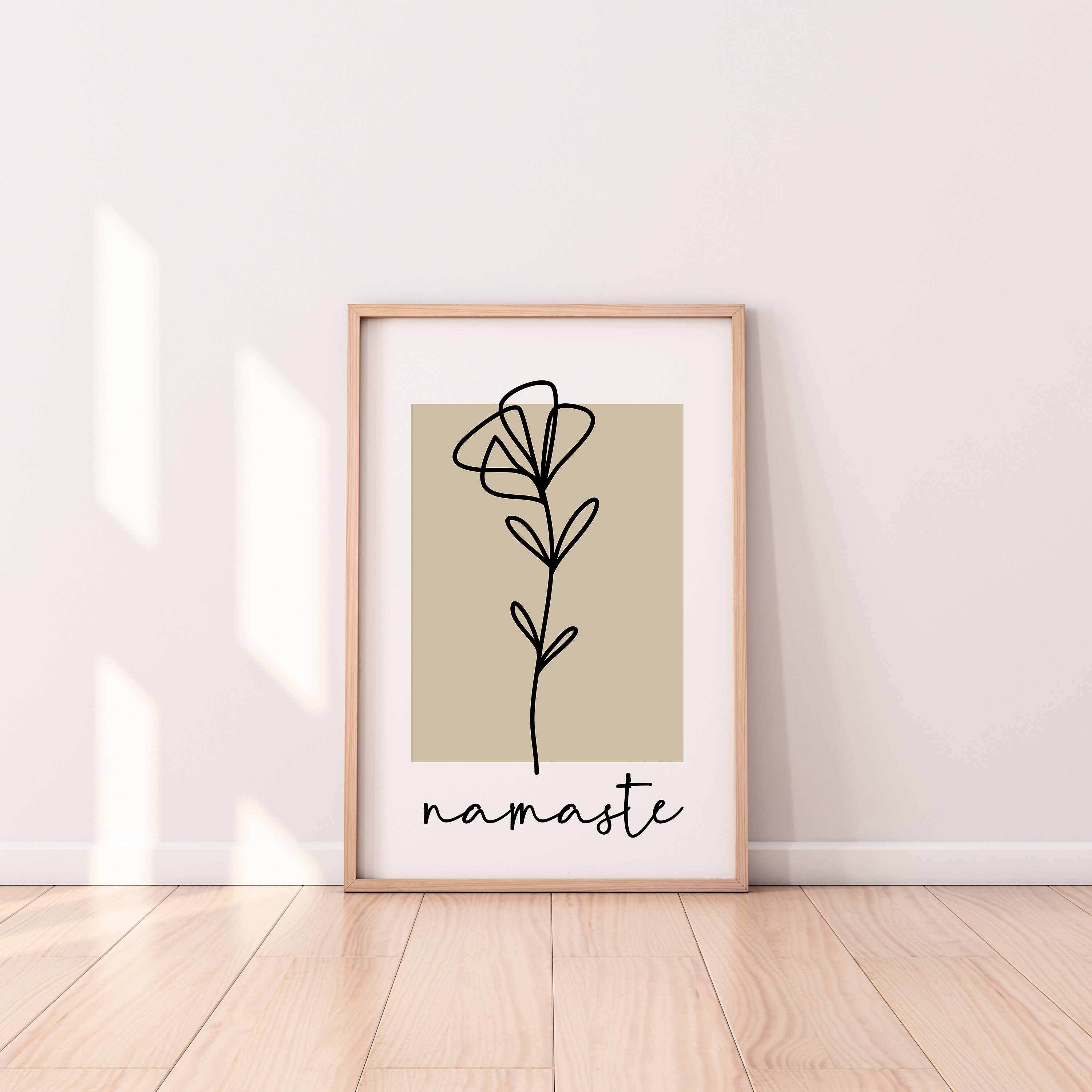 Namaste Poster Lineart, Digital Download Printable Wall Art Print ...