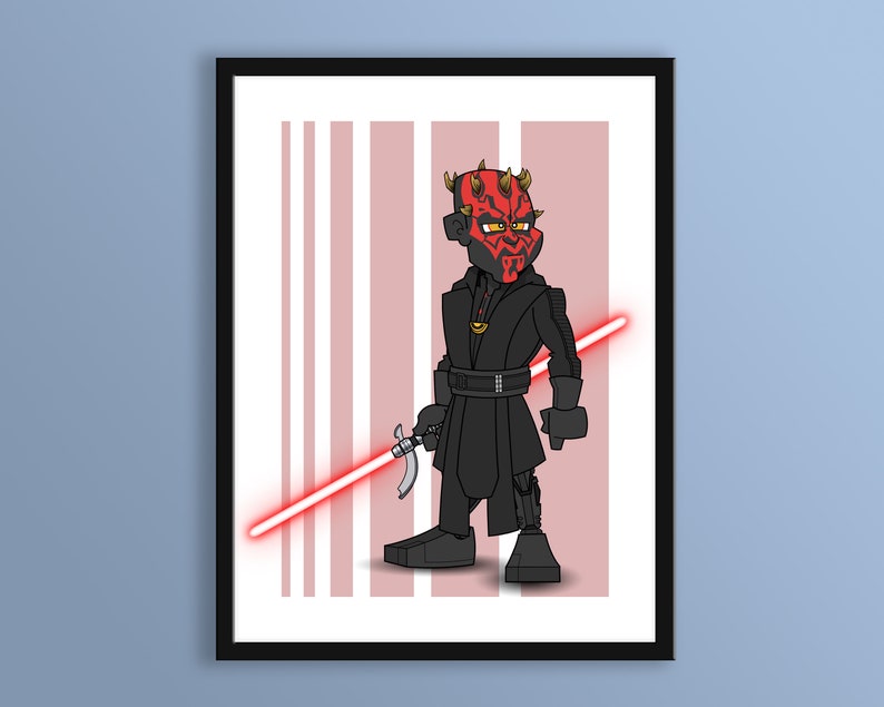 Star Wars, Set of 6 Digital Download Prints, Darth Maul, Wall Decor ...