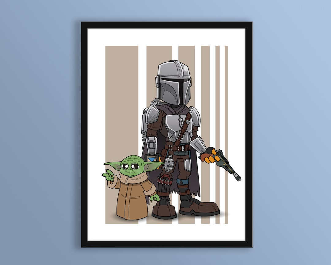 Star Wars, Digital Download Prints, Mandalorian, Baby Yoda, Wall Decor ...
