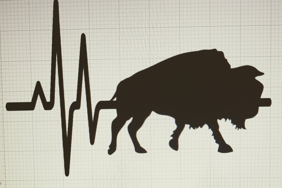 Buffalo Heartbeat Decal - Etsy