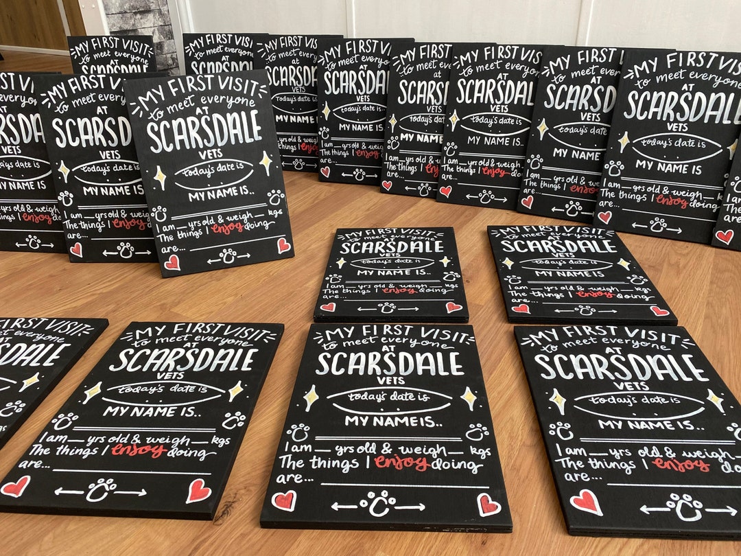 A4 Chalk Board Handwritten Signs, Modern Calligraphy Writing, Wedding ...