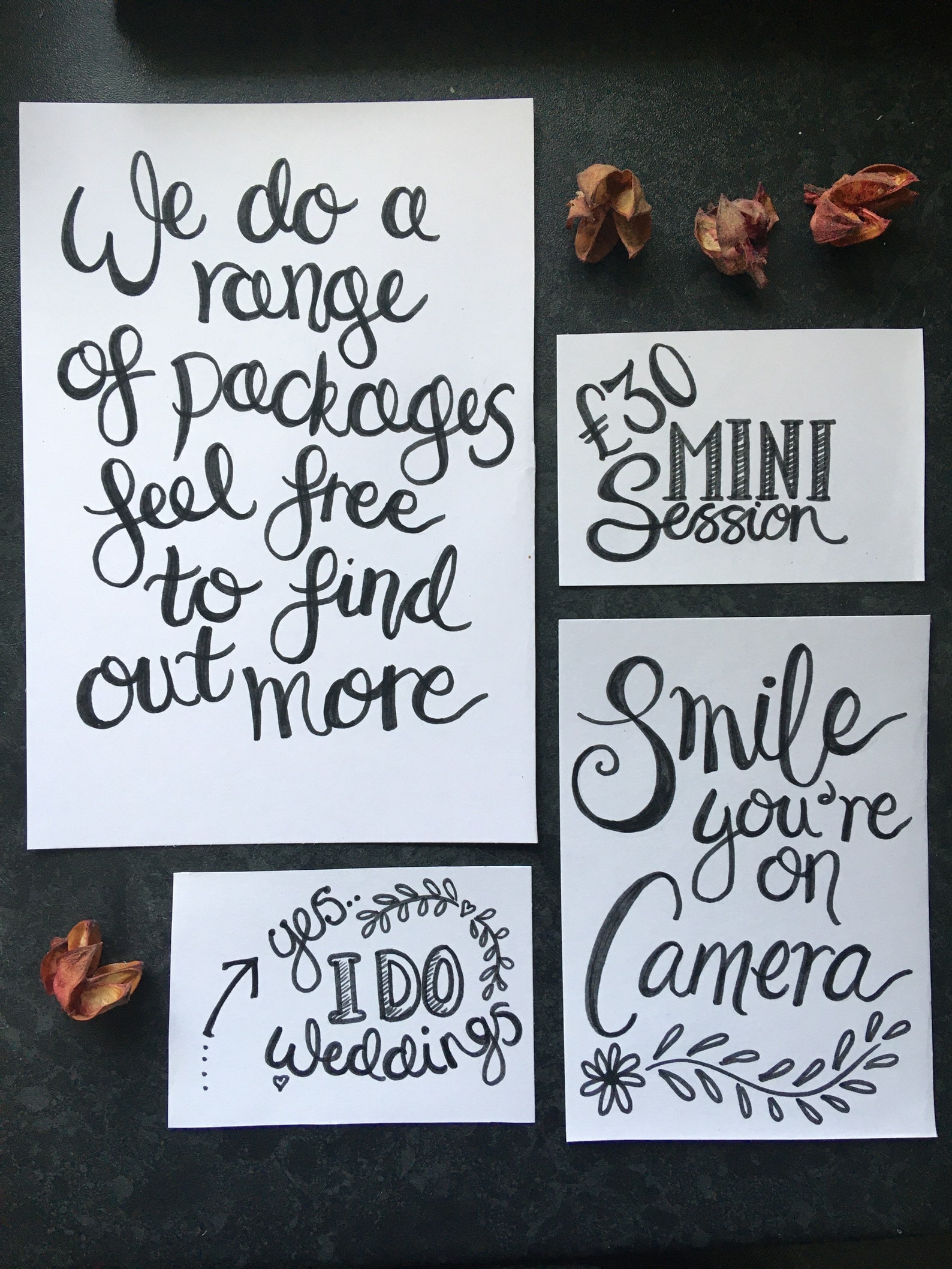 A4 Chalk Board Handwritten Signs Modern Calligraphy Writing - Etsy