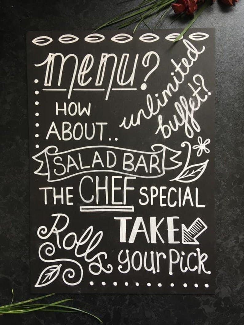 A4 Chalk Board Handwritten Signs Modern Calligraphy Writing - Etsy