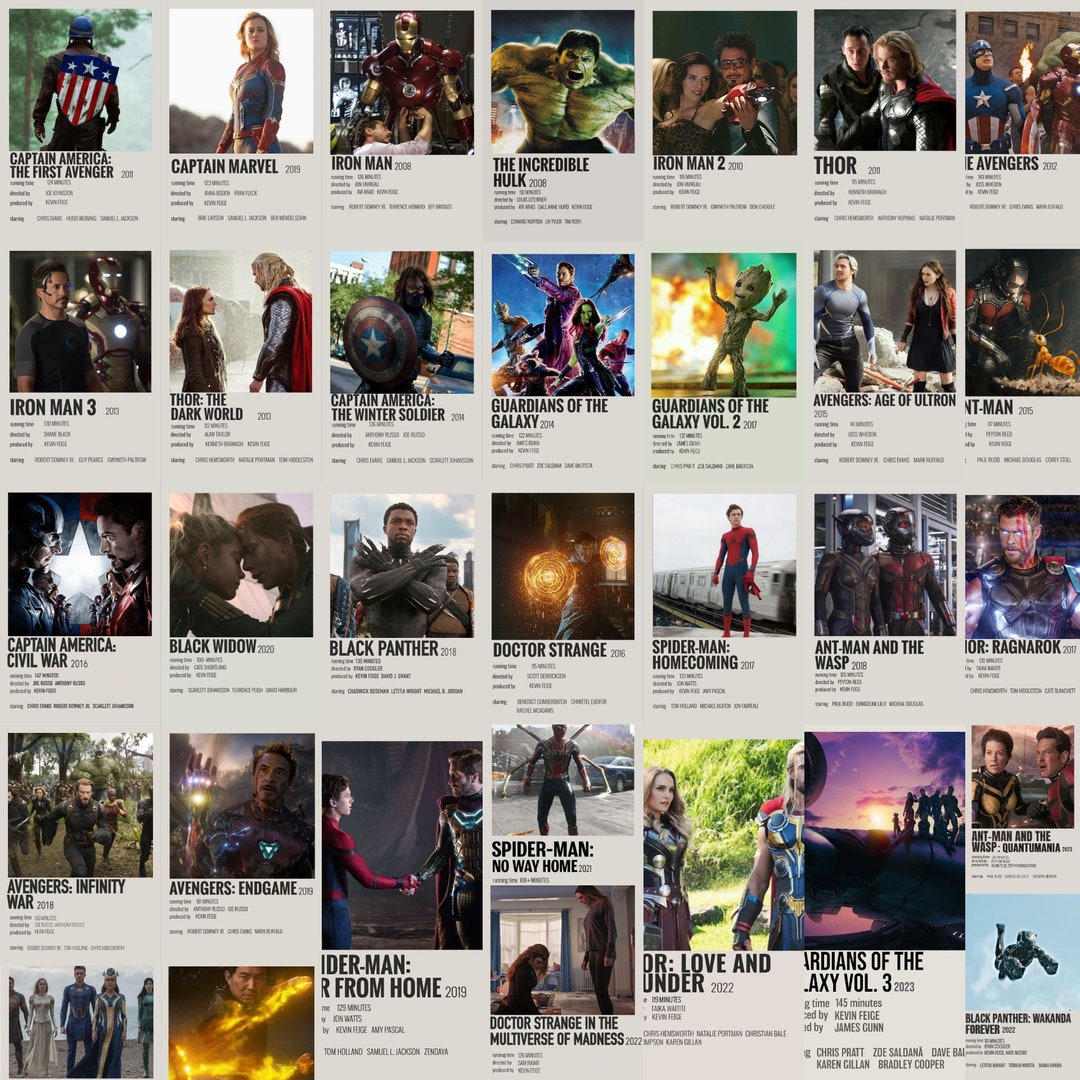 32 PCS printed Marvel Movie Posters Photo Wall Collage - Etsy