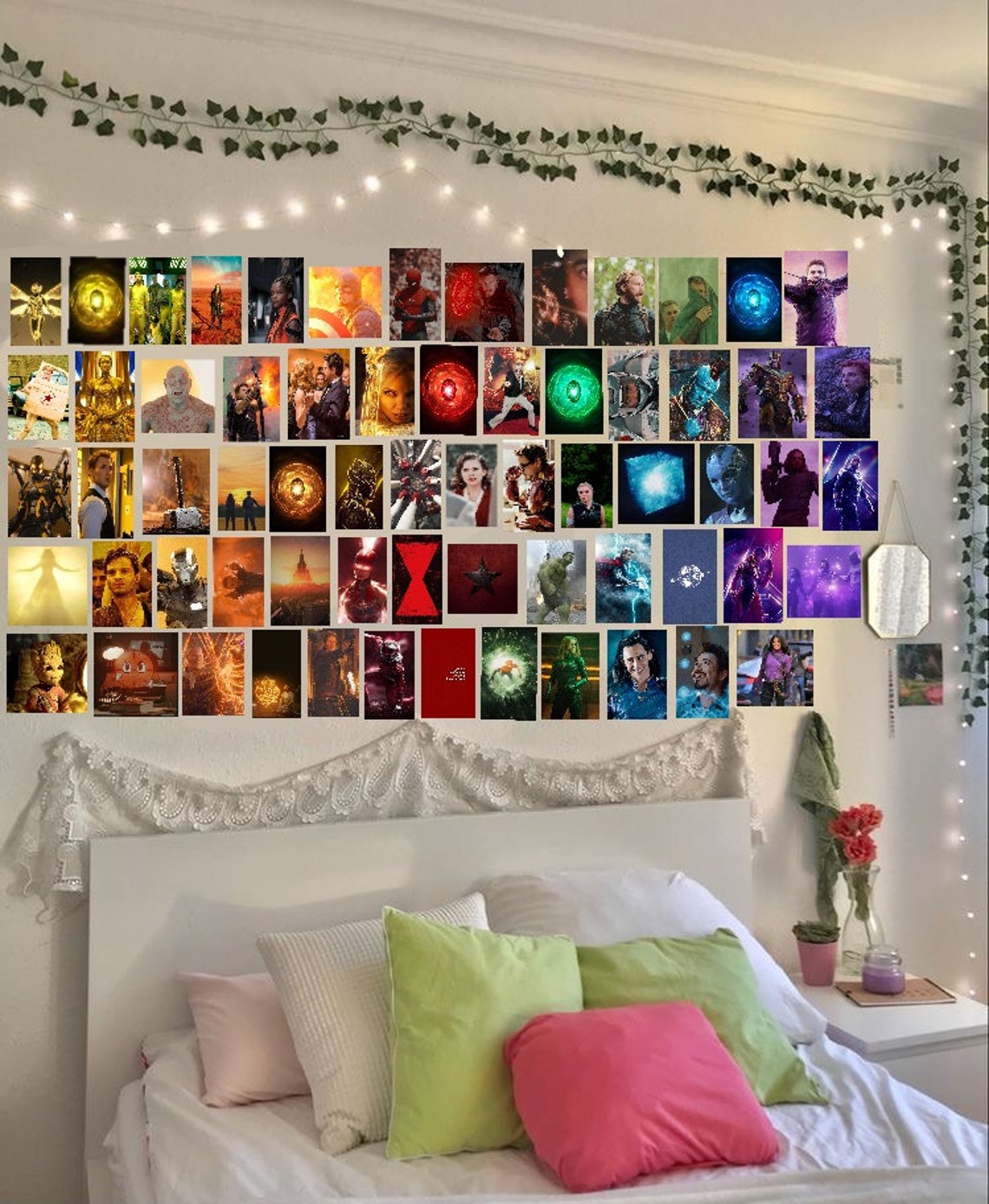 100 PCS - (printed) Marvel Aesthetic Photo Wall Collage | Superhero ...