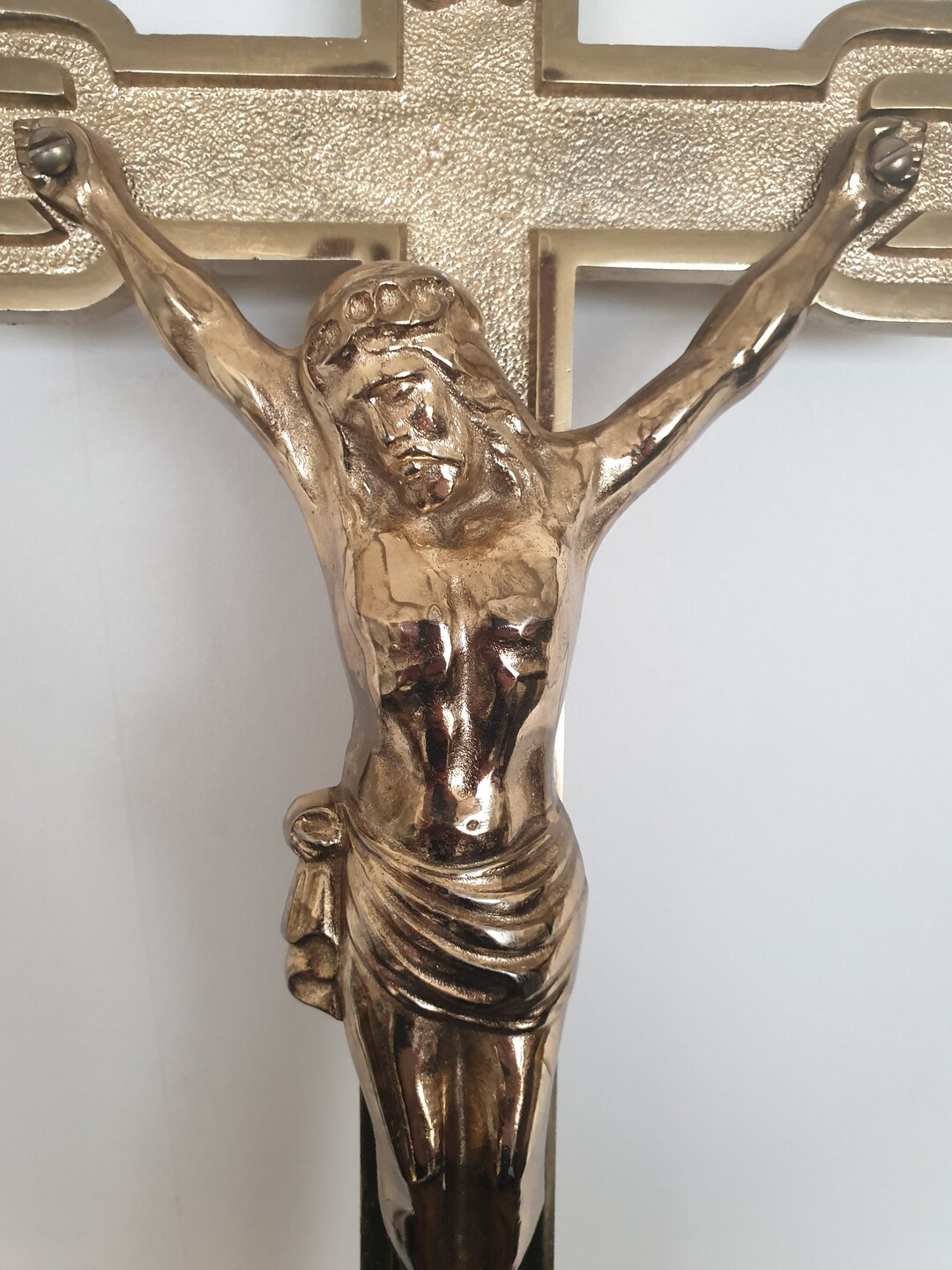 Art Deco Crucifix Gilded Brass Belgium 1930-1939 - Etsy