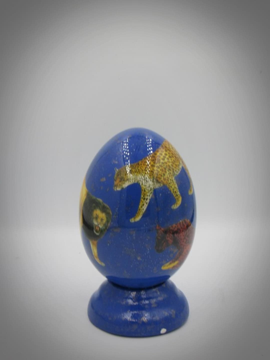 Sherry Lowe Decorated Ostrich Egg Safari Eggshell, Wood South Africa ...