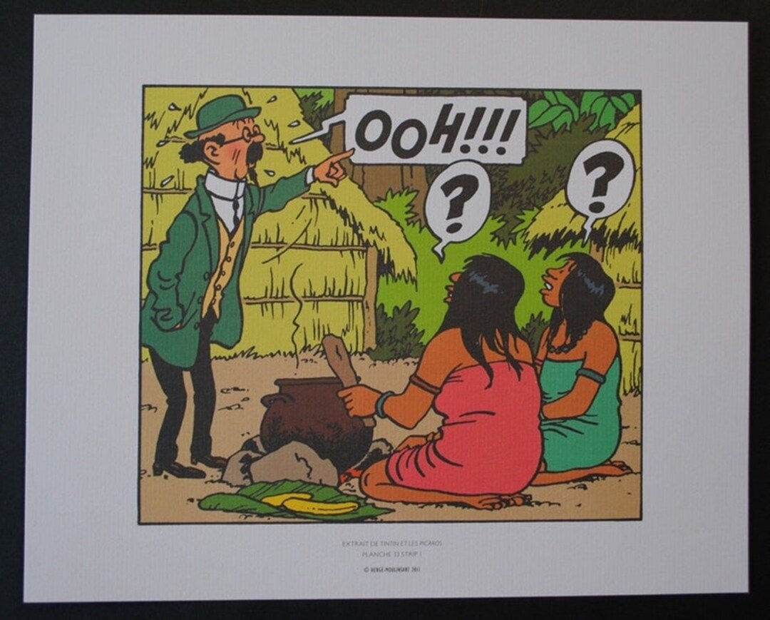 Lithographies Tintin et les Picaros 3 lithographies ex libris Hergé Les ...