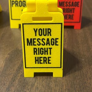 Customizable Mini Message Sign: 3D Printed Desk Decor. All Signs Fold ...