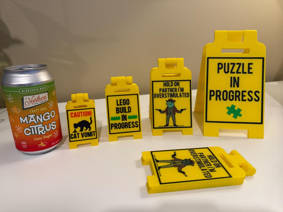 Customizable Mini Message Sign: 3D Printed Desk Decor. All Signs Fold ...