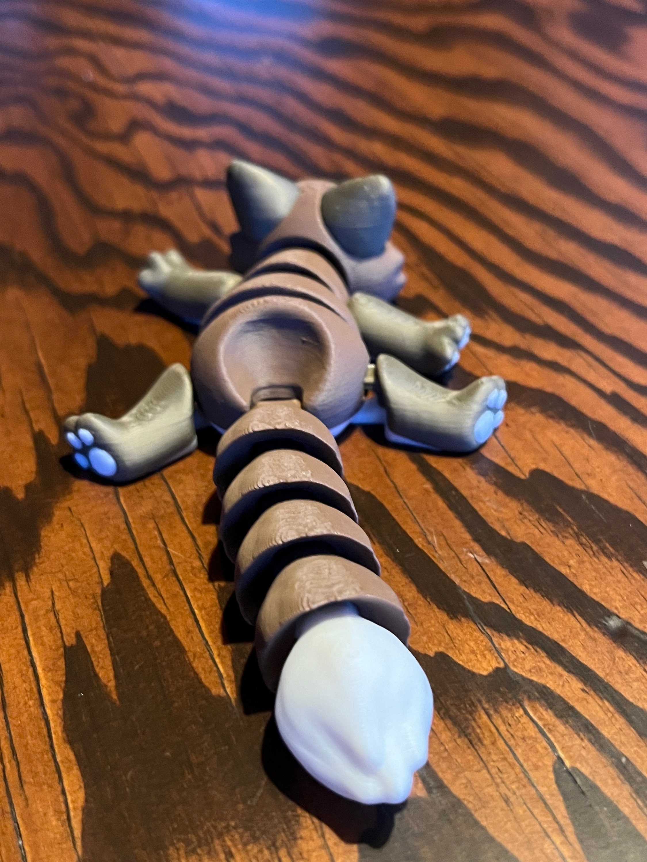 Orange/brown Fox Fidget Toy, Colored 3d Articulated Fox, Flexible Fox ...