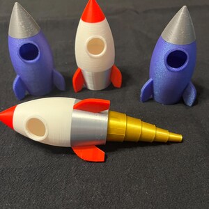 Rocket Ship 3d Print, Rocket Ship, Space, Rocket, Slinky 3d Print ...