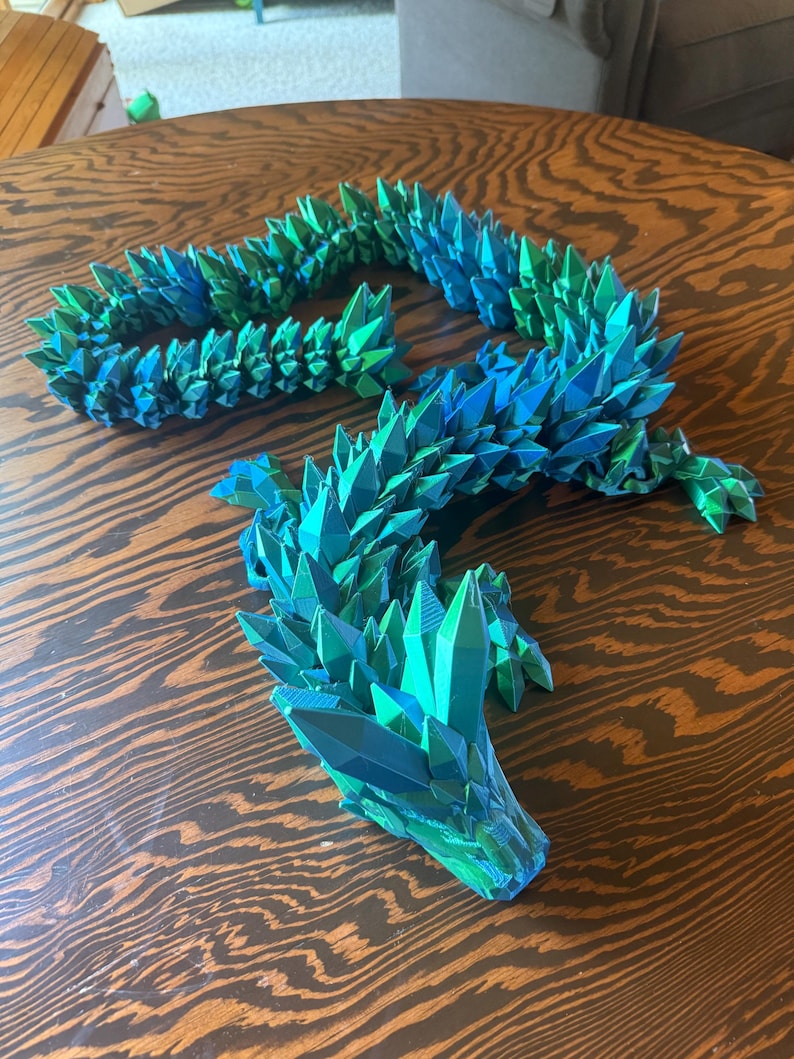 GIANT 3d Printed Dragon, 4.5 Foot Long Dragon. Includes FREE Wet Floor ...
