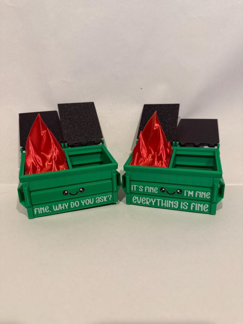 3d Printed Dumpster Fire, Customize the Sign to Say What You Want - Etsy