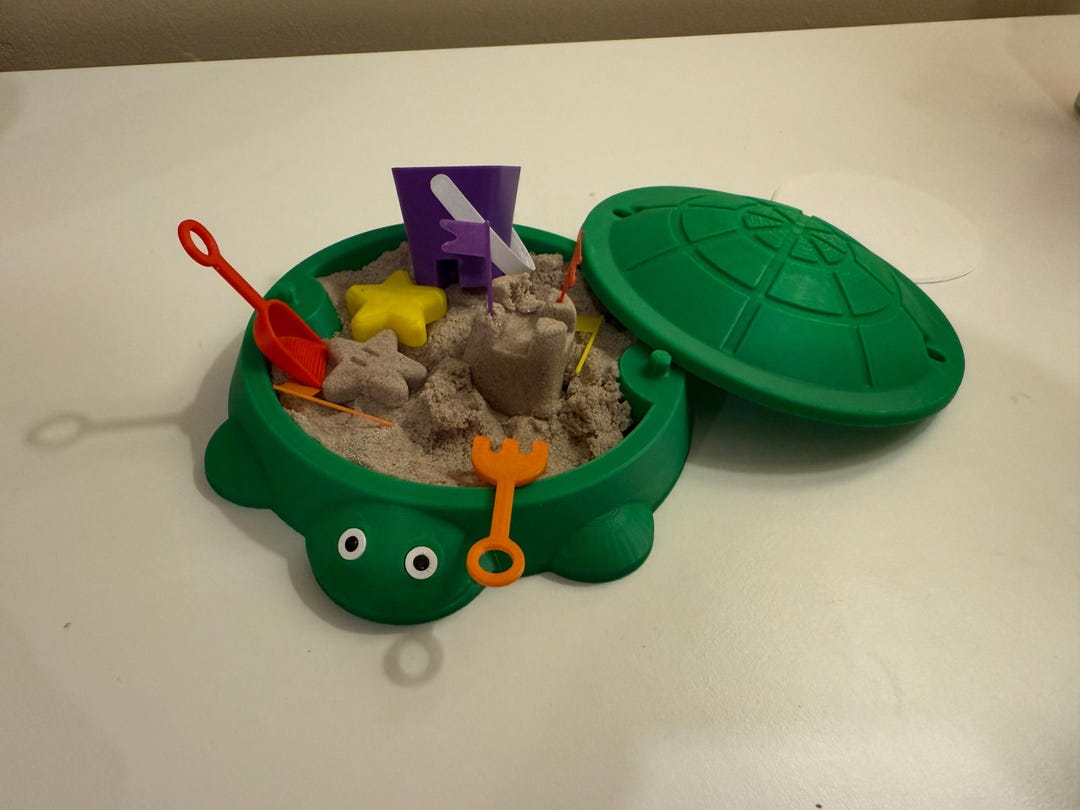 Mini Desktop Turtle/crab Sandbox Playset – Portable Kinetic Sand Kit ...
