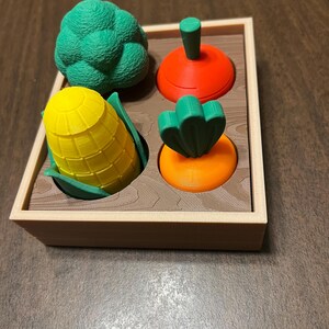 3d Printed Fidget Garden, Fidget Vegetables. Now With Custom Sign With ...