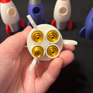Rocket Ship 3d Print, Rocket Ship, Space, Rocket, Slinky 3d Print ...