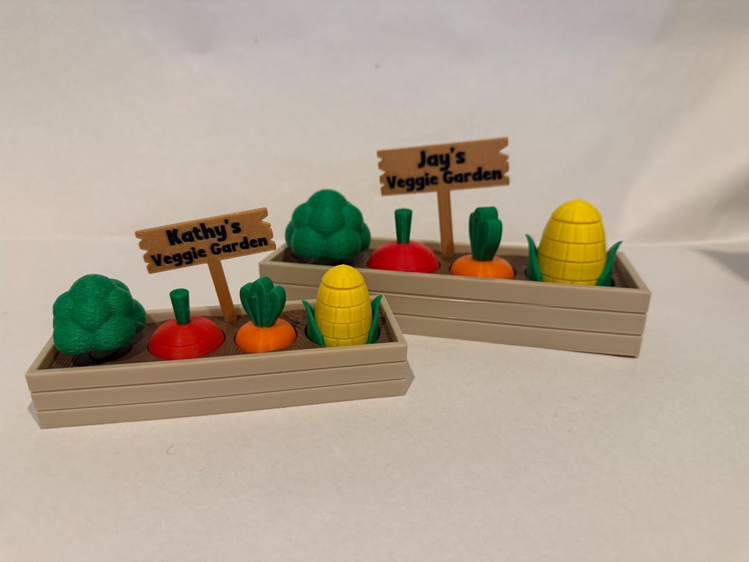 3D Printed Fidget Garden: Personalized Veggie Toy Set - Etsy