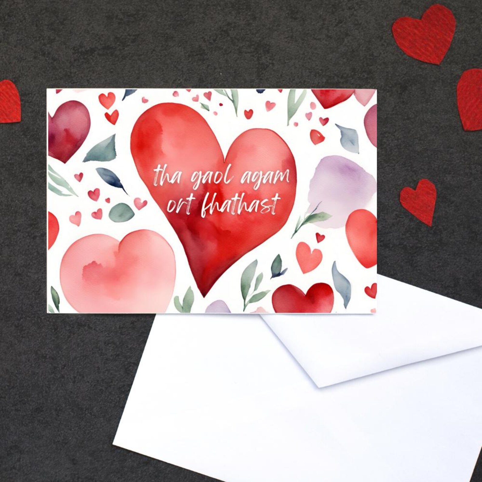 Gaelic Printable Valentine Card "tha Gaol Agam Ort Fhathast" - Etsy