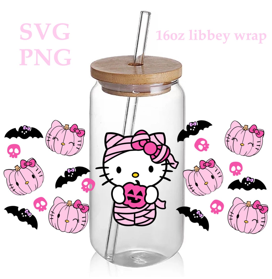 Halloween Mummy Hello-kitty SVG PNG Wrap for 16 Oz Libbey Cups - Etsy Halloween Mummy Hello-kitty SVG PNG Wrap for 16 Oz Libbey Cups - Etsy