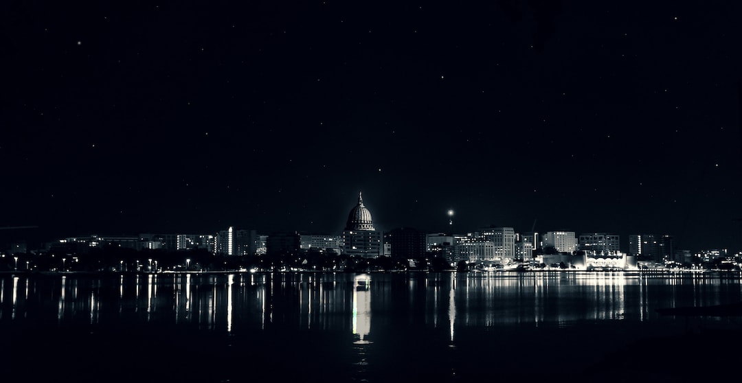 Madison Wisconsin Night Skyline Print, Madison WI Skyline, Madison WI ...