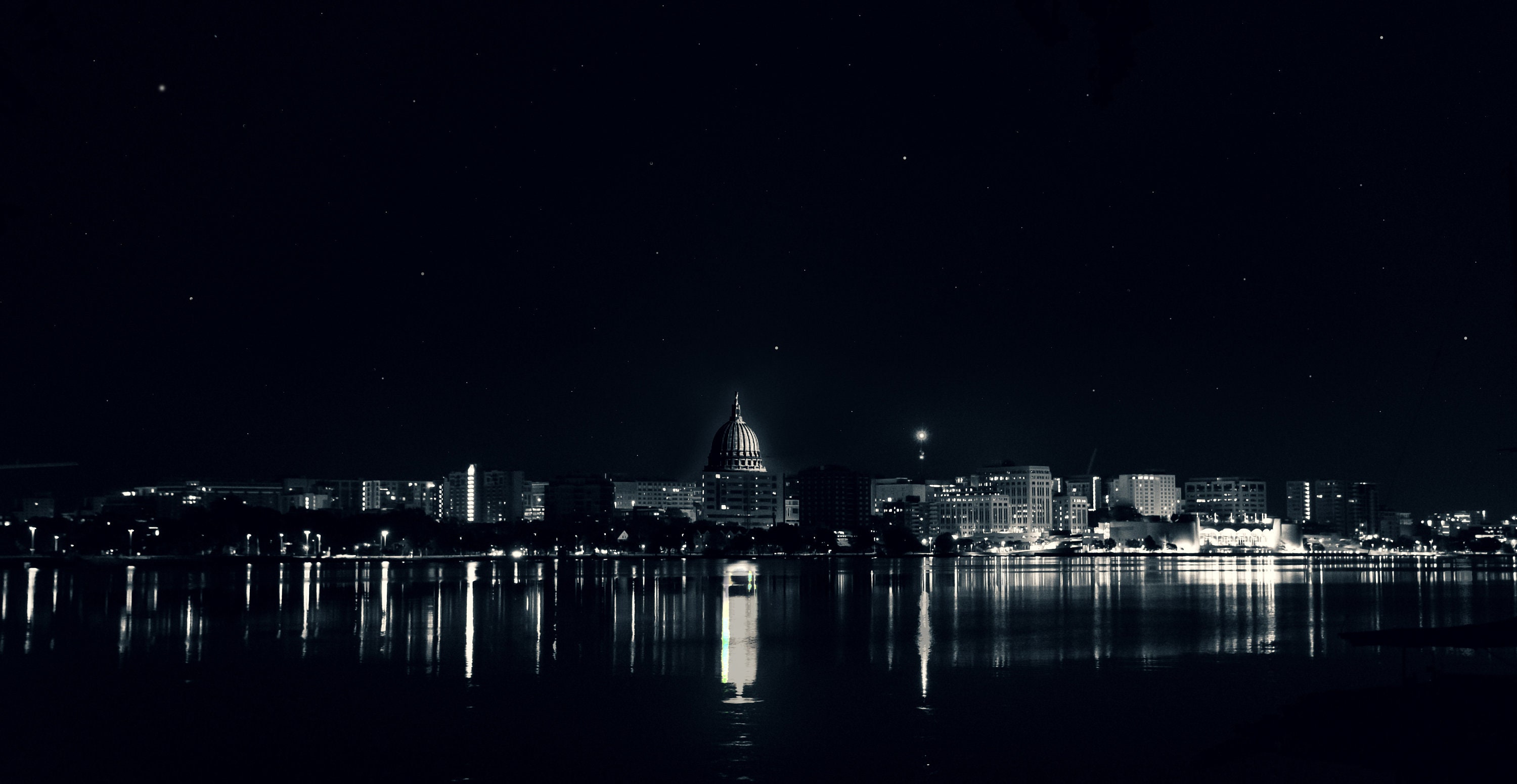 Madison Wisconsin Night Skyline Print, Madison WI Skyline, Madison WI ...