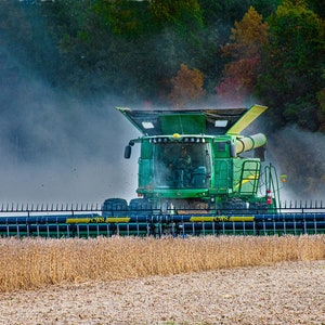Fall Farmers Harvest, John Deere Combine, John Deere Tractor, Farmer ...