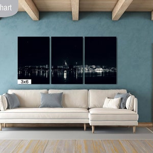 Madison Wisconsin Night Skyline Print Madison WI Skyline - Etsy