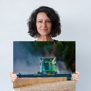 Fall Farmers Harvest, John Deere Combine, John Deere Tractor, Farmer ...