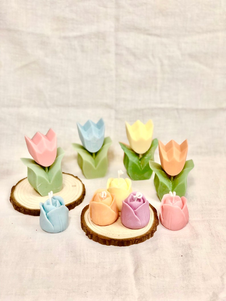 Tulips Candle Spring Flower Candle Easter Candle Scented - Etsy