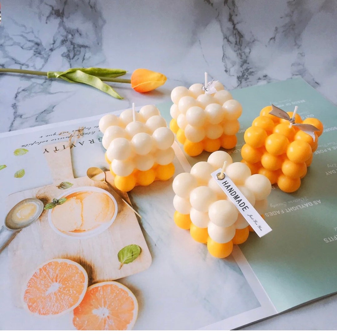 Christmas Bubble Cube Candle - Home Decor Candles Scented - Wedding ...