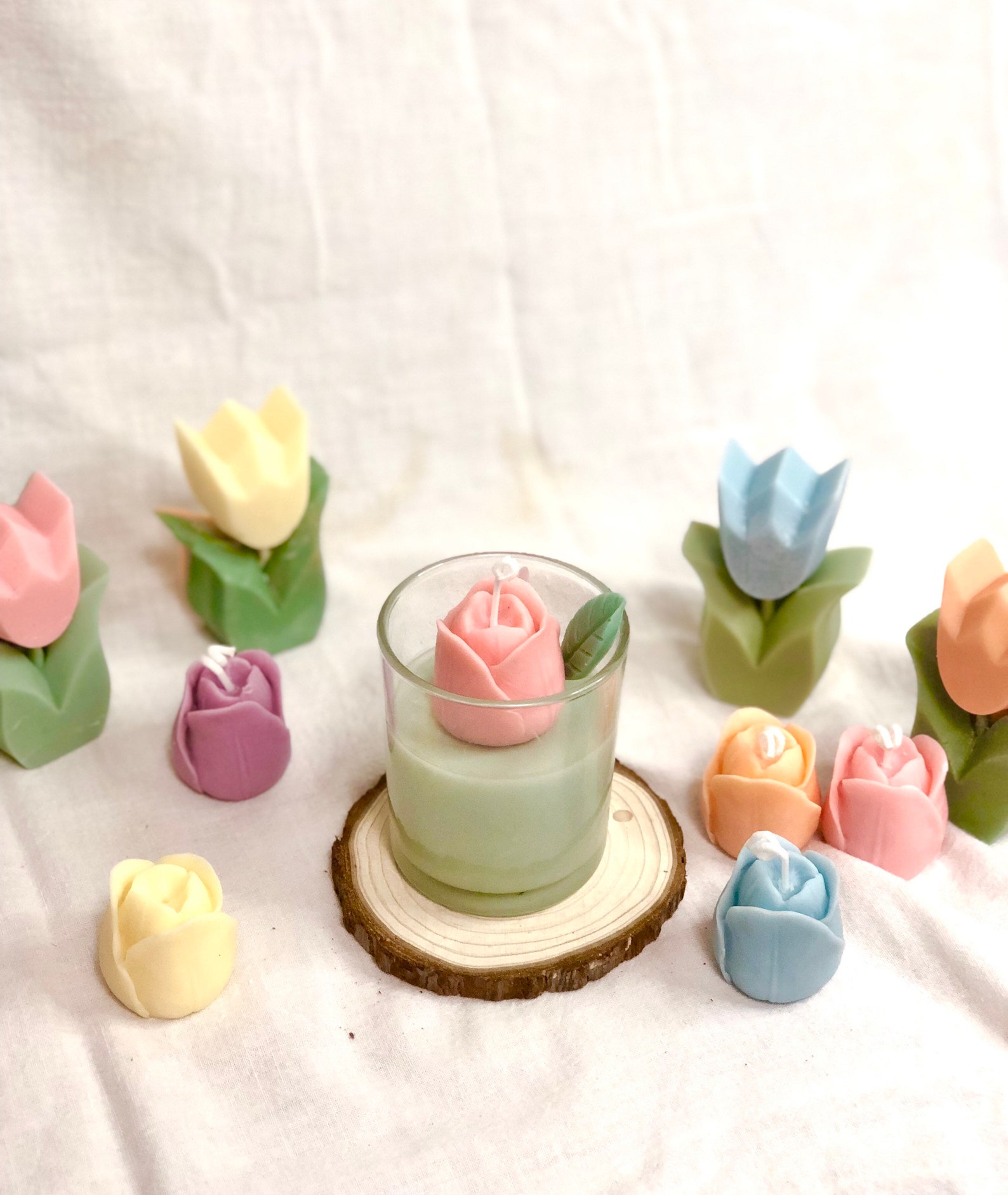 Tulips Candle Spring Flower Candle Easter Candle Scented - Etsy