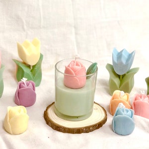 Tulips Candle Spring Flower Candle Easter Candle Scented - Etsy