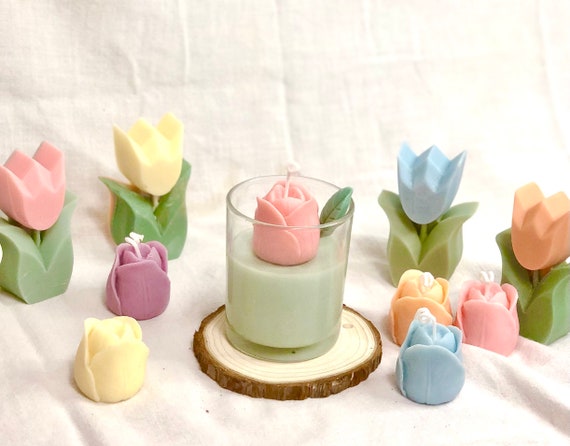 Tulips Candle Spring Flower Candle Easter Candle Scented - Etsy
