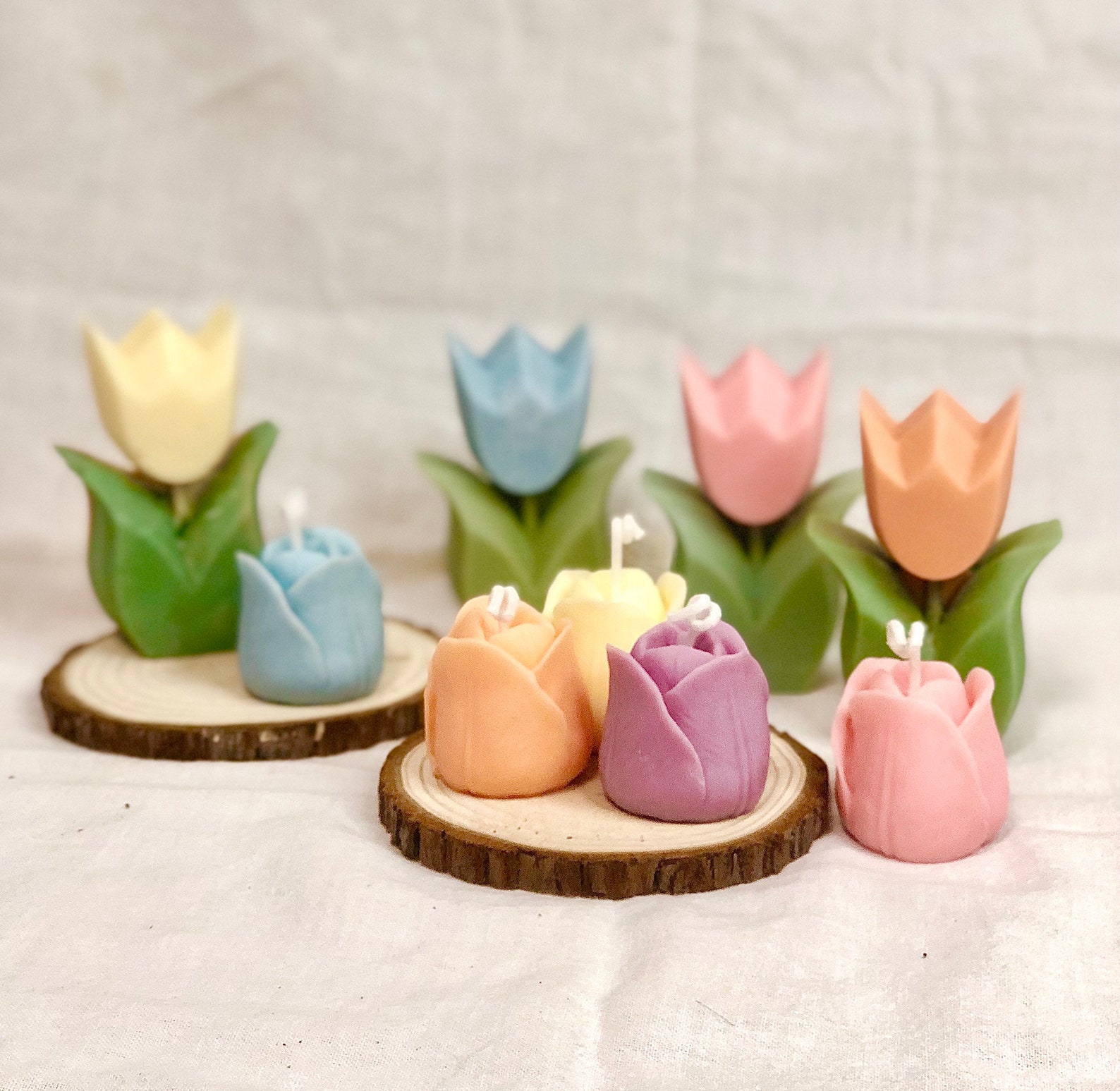 Tulips Candle Spring Flower Candle Easter Candle Scented - Etsy