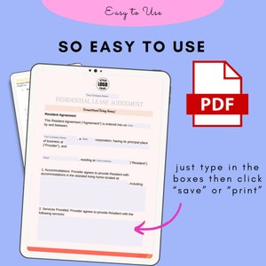 Transitional Housing Forms – Fillable Pdfs for Group Homes, Sober ...