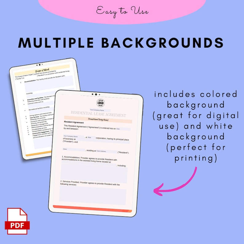 Transitional Housing Forms – Fillable Pdfs for Group Homes, Sober ...