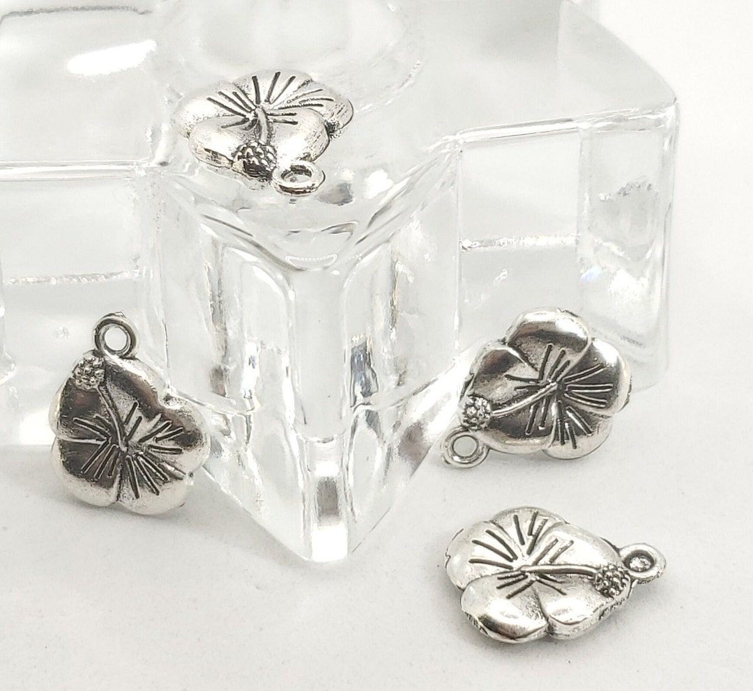 Water Lily Charm, Lotus Flower Charms ,lily Pad Charm, -15 X 12 Mm; 1 ...
