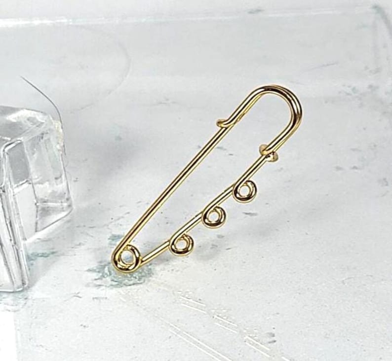 5 Pc Lots Safety Pin Brooch Pin , Lapel Pin, Safety Pin Gold Tone 3 ...