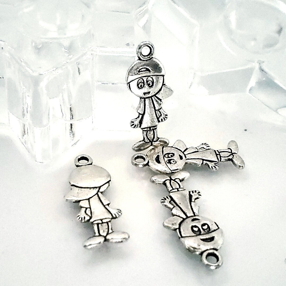 5 Pc Lot Boy Charm, Large Boy Charm, Son Charm, Nephew Charm, Grandson ...