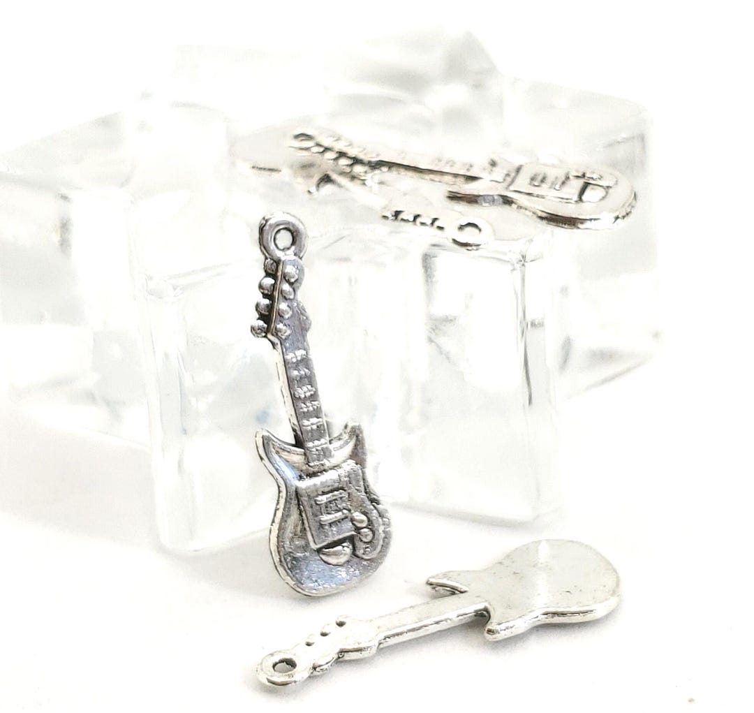 5 Pc Lots Electric Guitar Charms / Pendants Zinc Alloy- 10x30mm - Etsy