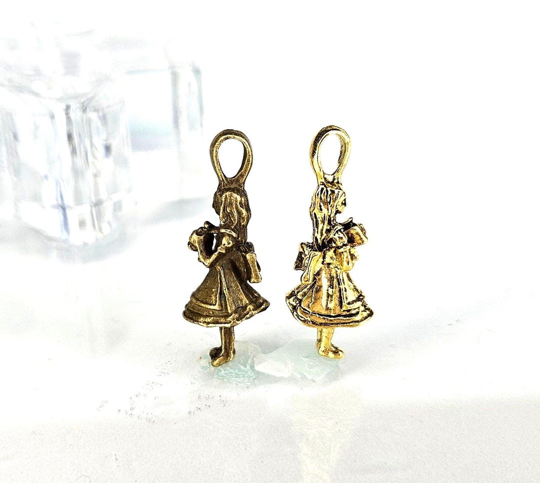 Young Girl Charms, Alice Holding Bottle, Wonderland Charm, Alice Charms ...