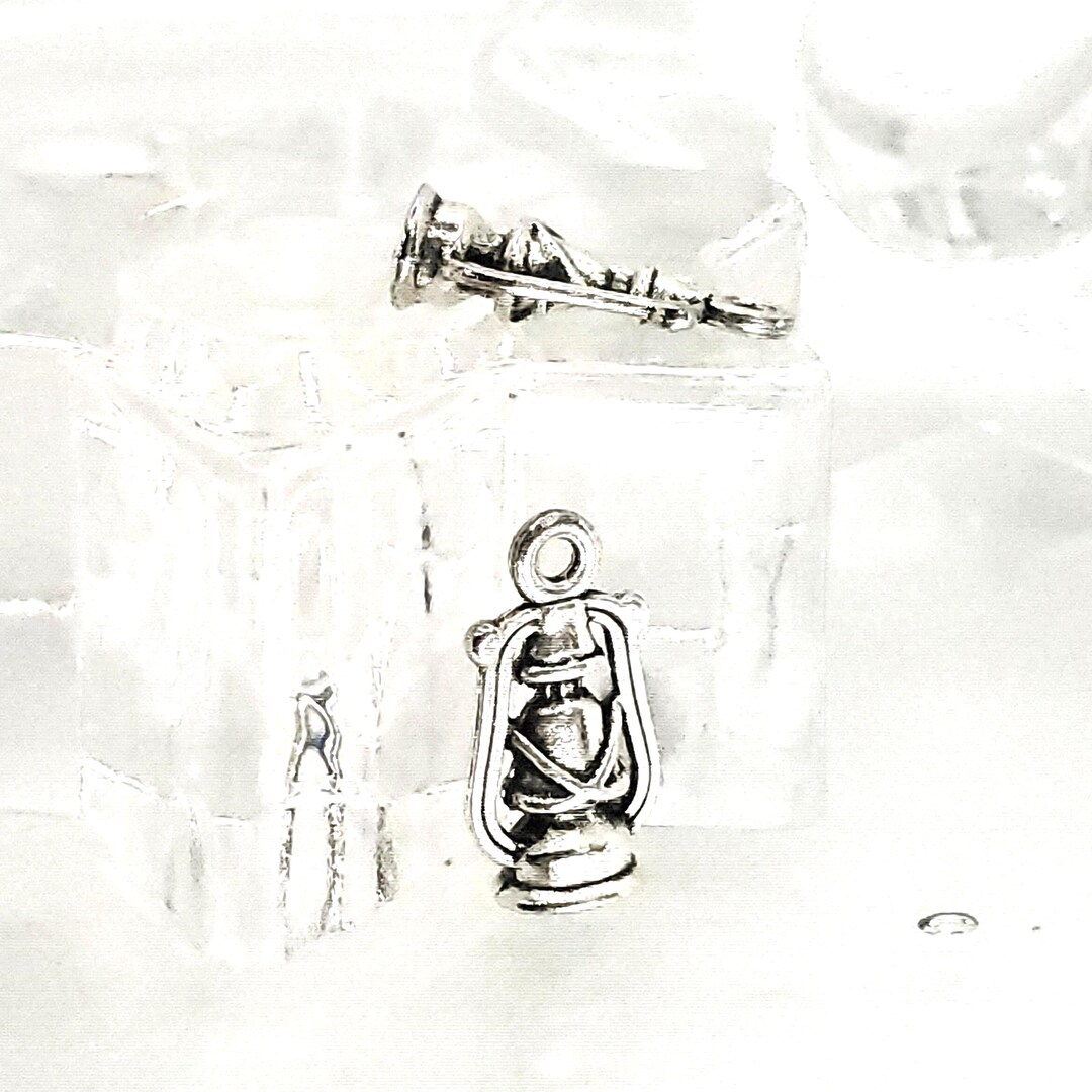 10 Pc Lots 3D Camp Lantern Charm, Vintage Hanging Lantern Charm, Lamp ...