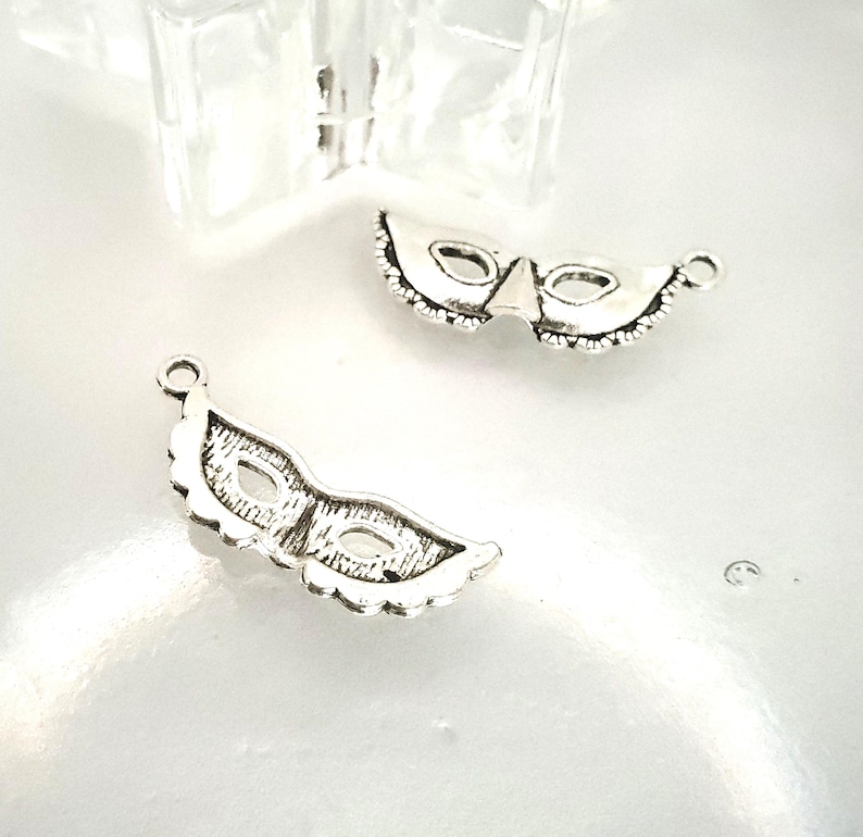 10 Pc Mardi Gras Mask Charms, Zinc Alloy Pendants, Costume Party ...