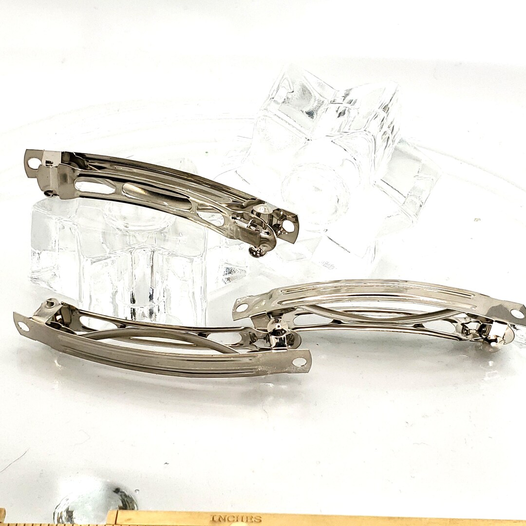 3 Pcs Metal 6 Inch Metal Spring Hair Clip Base Hair Clips Setting Blank ...