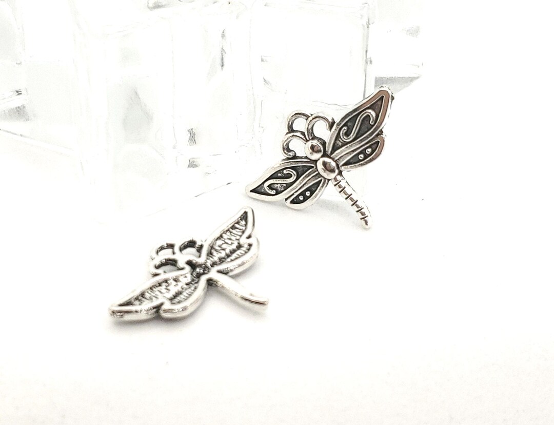 5 Pc Lots Dragonfly Charms, Dragonfly Pendants - One Sided - 16x23 Mm ...