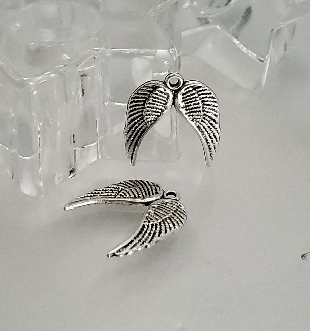 Double Angel Wings Charm, Angel Wing Charm, Charms / Pendants Zinc ...