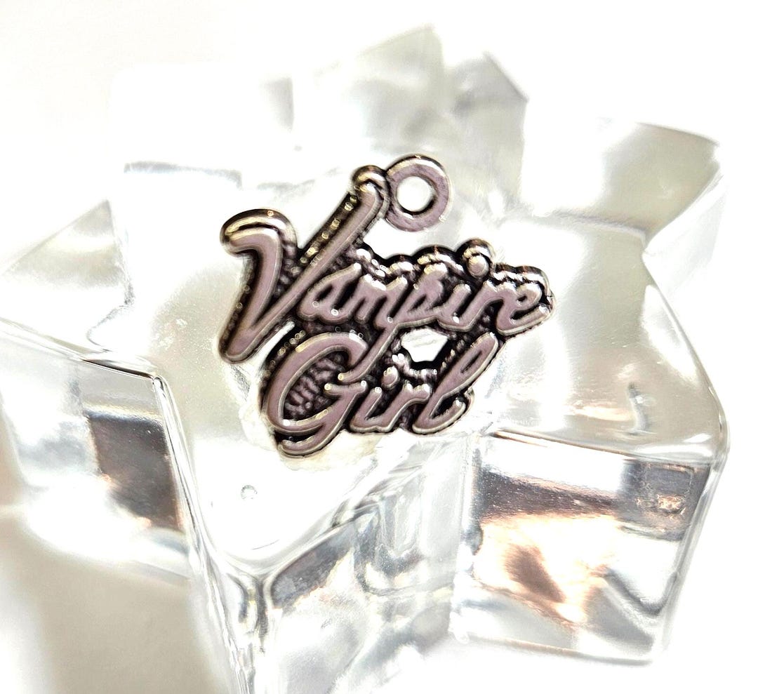10 Pc Lots Vampire Girl Charm, Silver Tone Charm -one Sided Charm ...