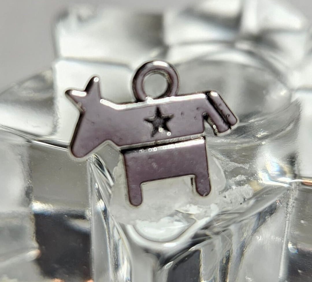 Democratic Party Charm, Donkey Party Charm, Political Party Charm ...