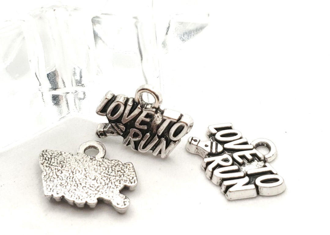 1 Pc Love to Run Charm, Marathon Charm, One Sided, Runner's Charm ...